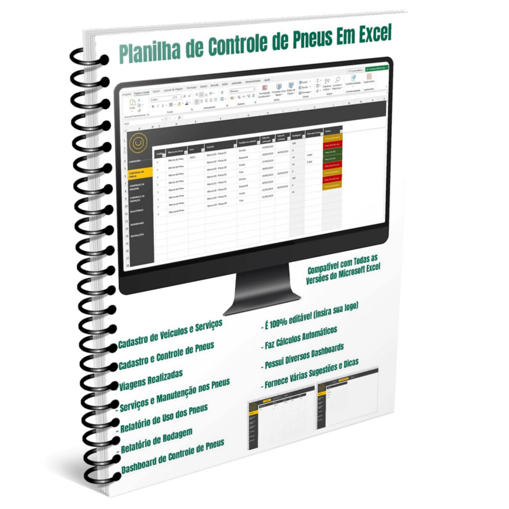 Planilha de Controle de Pneus Em Excel – Planilhas Excel