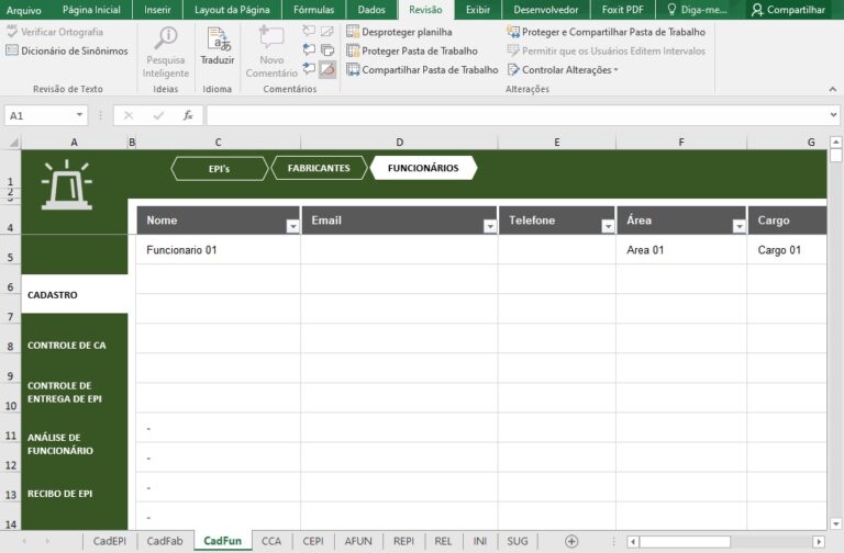 Planilha Excel Controle de Epi – Planilhas Excel