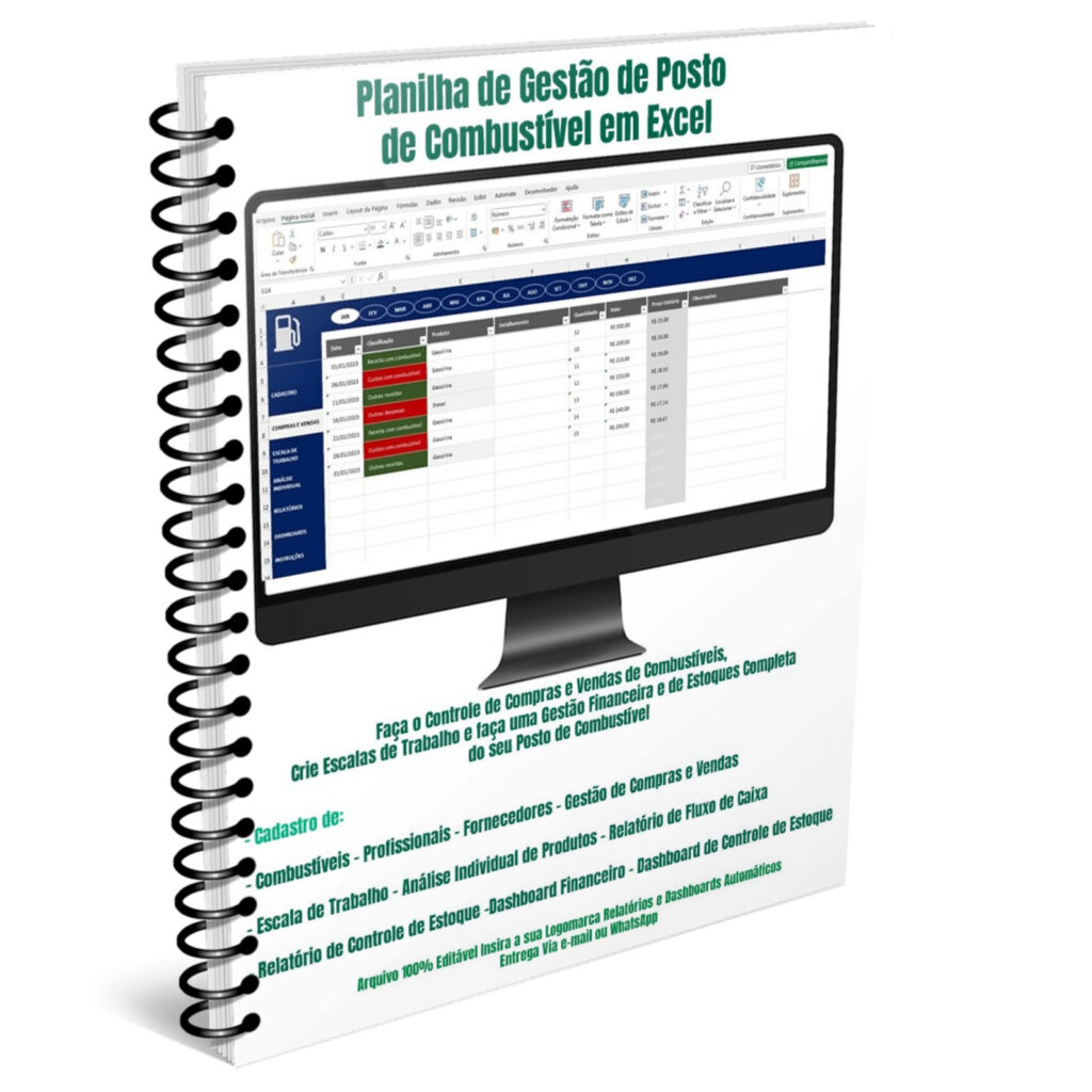 Planilha Excel para Gestão Eficiente de Posto de Gasolina – Planilhas Excel