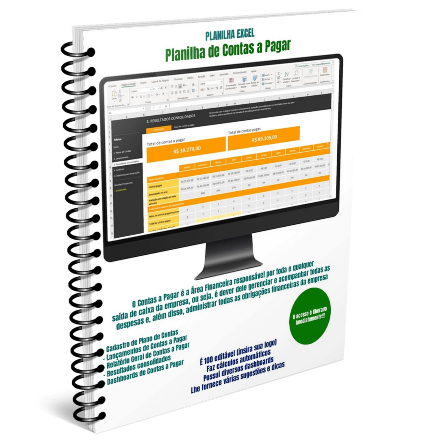 Contas a Pagar Planilha Excel – Planilhas Excel