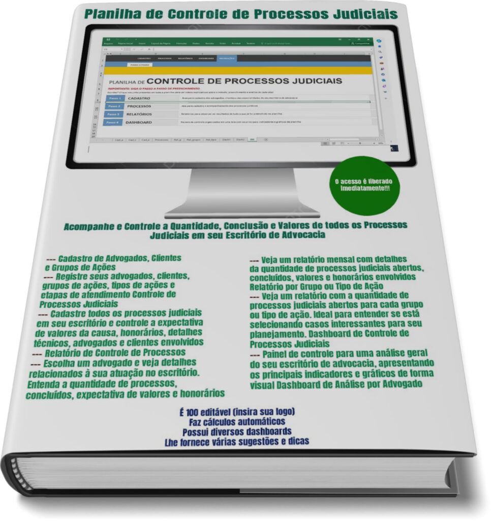 Planilha de Controle de Processos Judiciais – Planilhas Excel