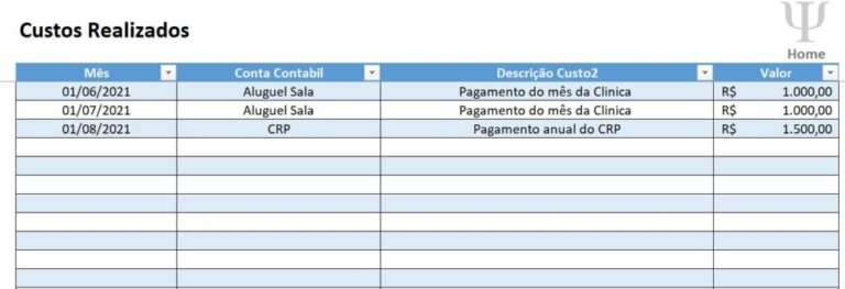 Planilha de Gestão para Psicólogo – Planilhas Excel