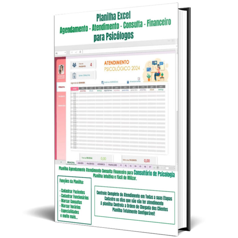 Planilha Agendamento Psicólogo – Planilhas Excel