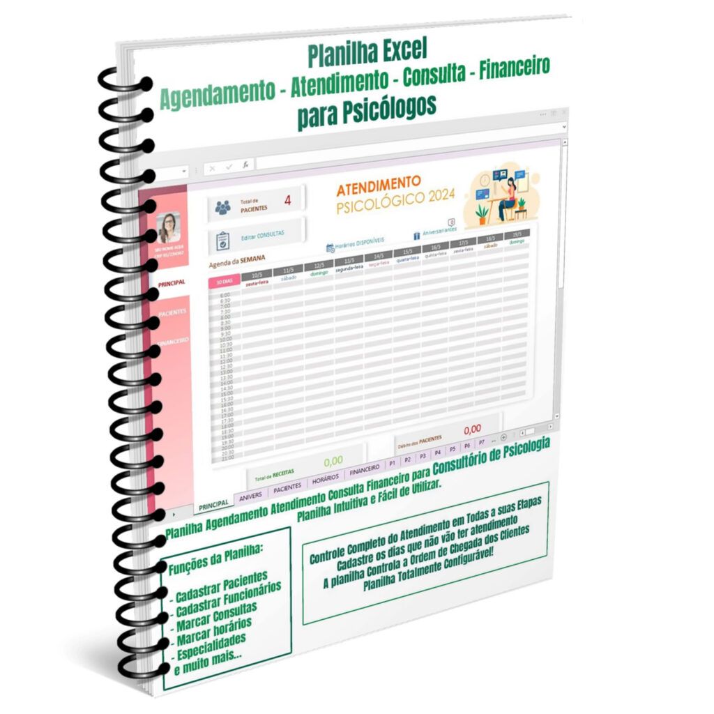 Planilha Agendamento Psicólogo – Planilhas Excel