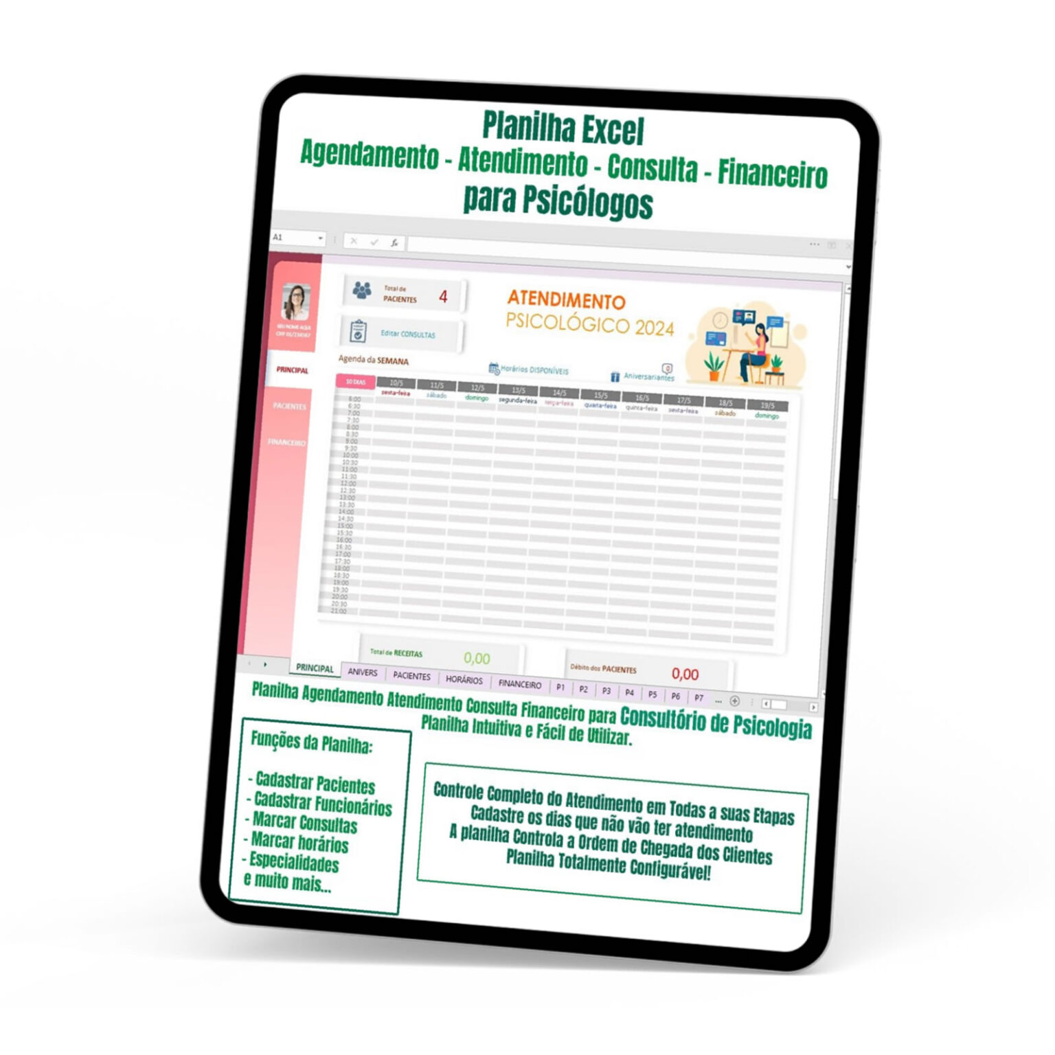 Planilha Agendamento Psicólogo – Planilhas Excel