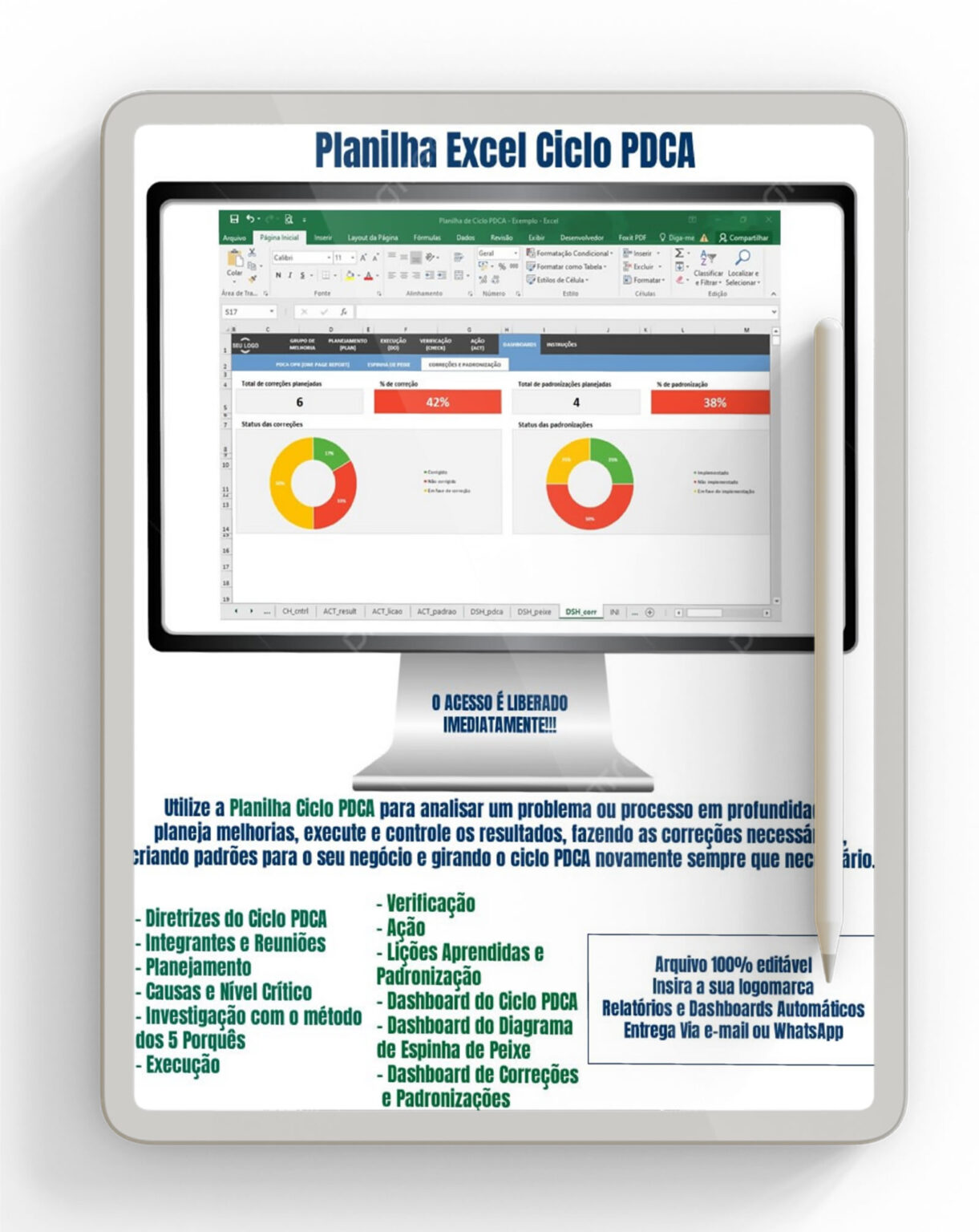 Planilha Excel Ciclo PDCA – Planilhas Excel